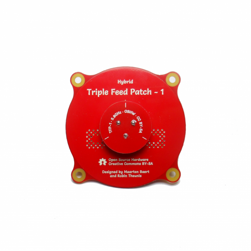 Triple Feed Patch anténa Designed by Maarten Beart RHCP/LHCP - FlyTime.cz